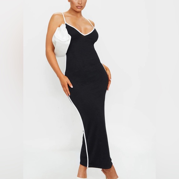 PrettyLittleThing | Dresses | Black And White Contrast Dress | Poshmark